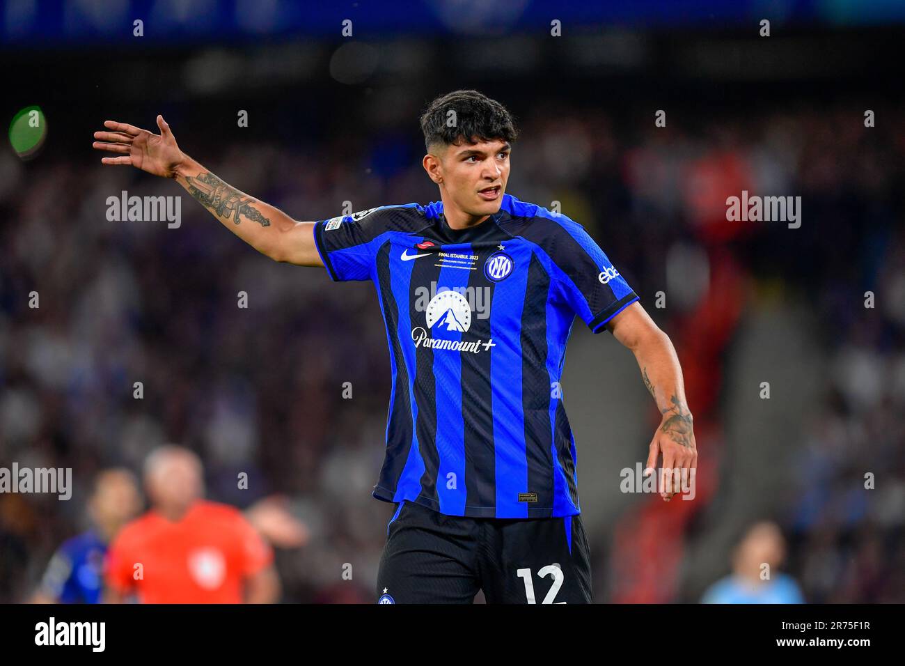 Istanbul, Turkey. 10th, June 2023. Raoul Bellanova (12) of Inter seen ...