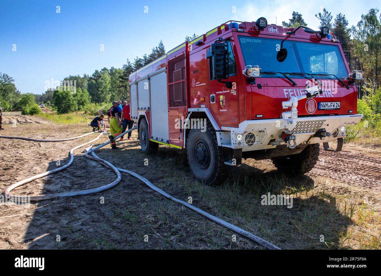 13 June 2023, Mecklenburg-Western Pomerania, Lübtheen: A special Tatra ...