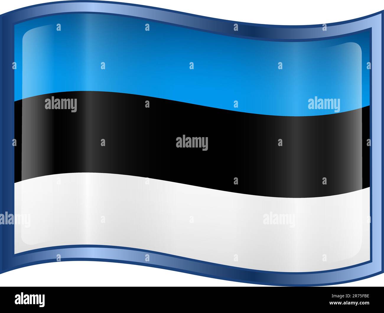 Flag estonia on european Stock Vector Images - Alamy