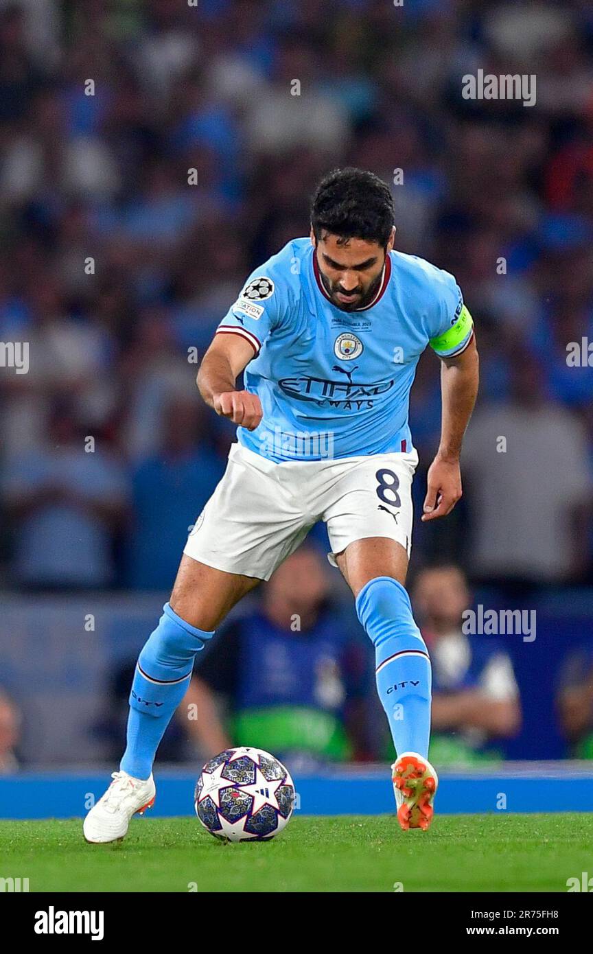Istanbul, Turkey. 10th, June 2023. Ilkay Gundogan (8) of Manchester ...