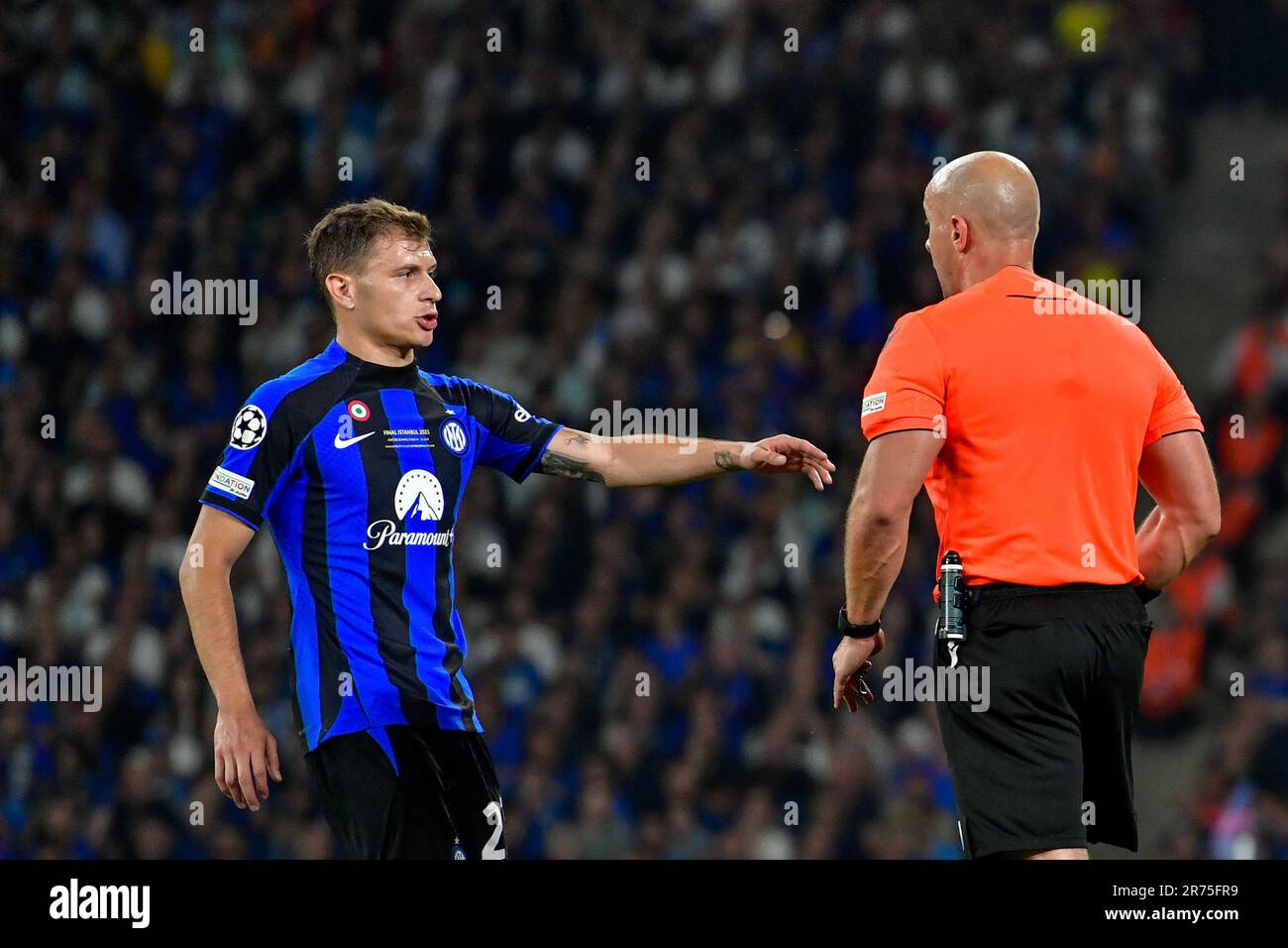 Istanbul, Turkey. 10th, June 2023. Nicolo Barella (23) of Inter seen ...