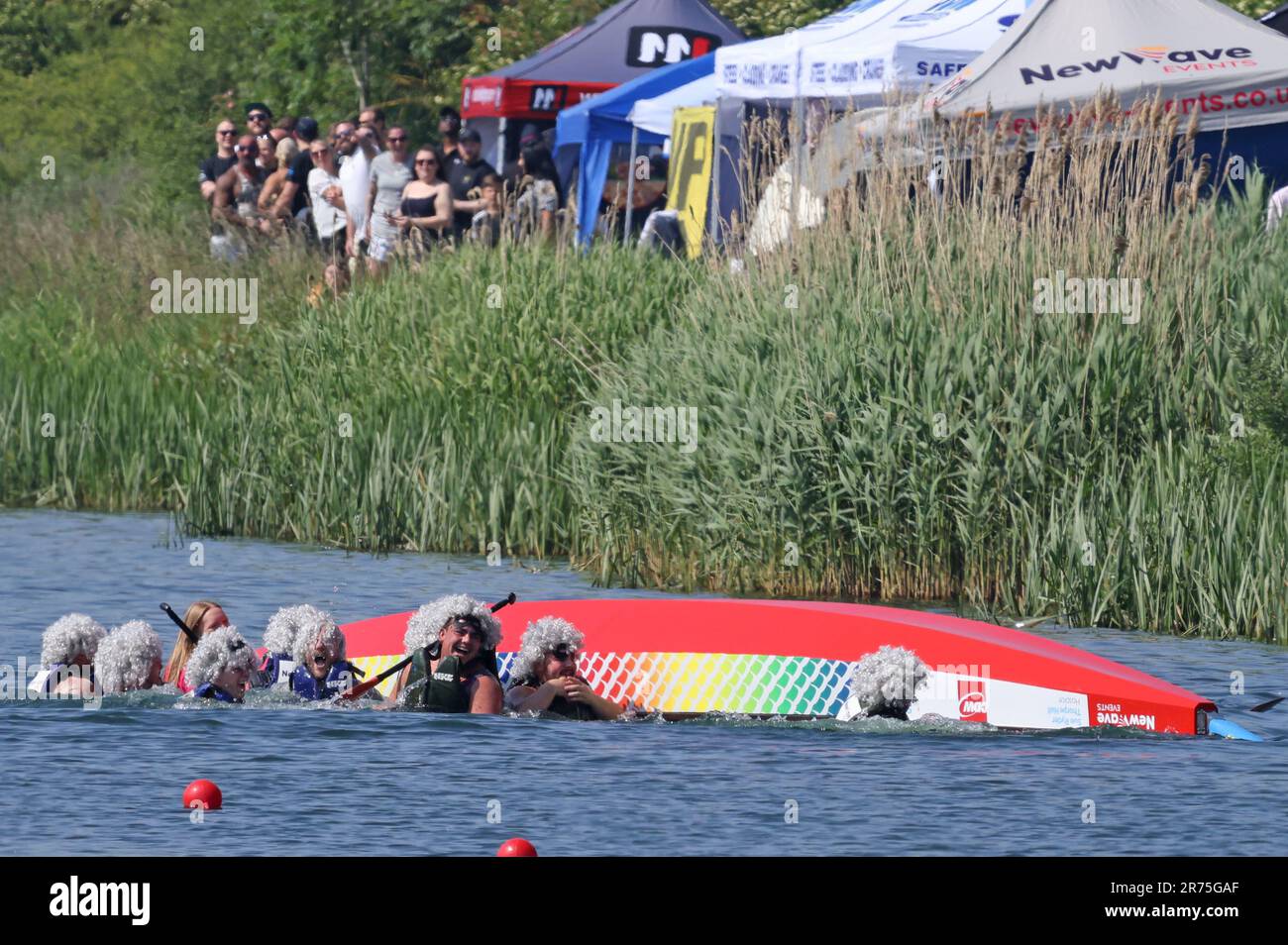 The Gangster Grannies capsize during The Peterborough Dragon Boat ...