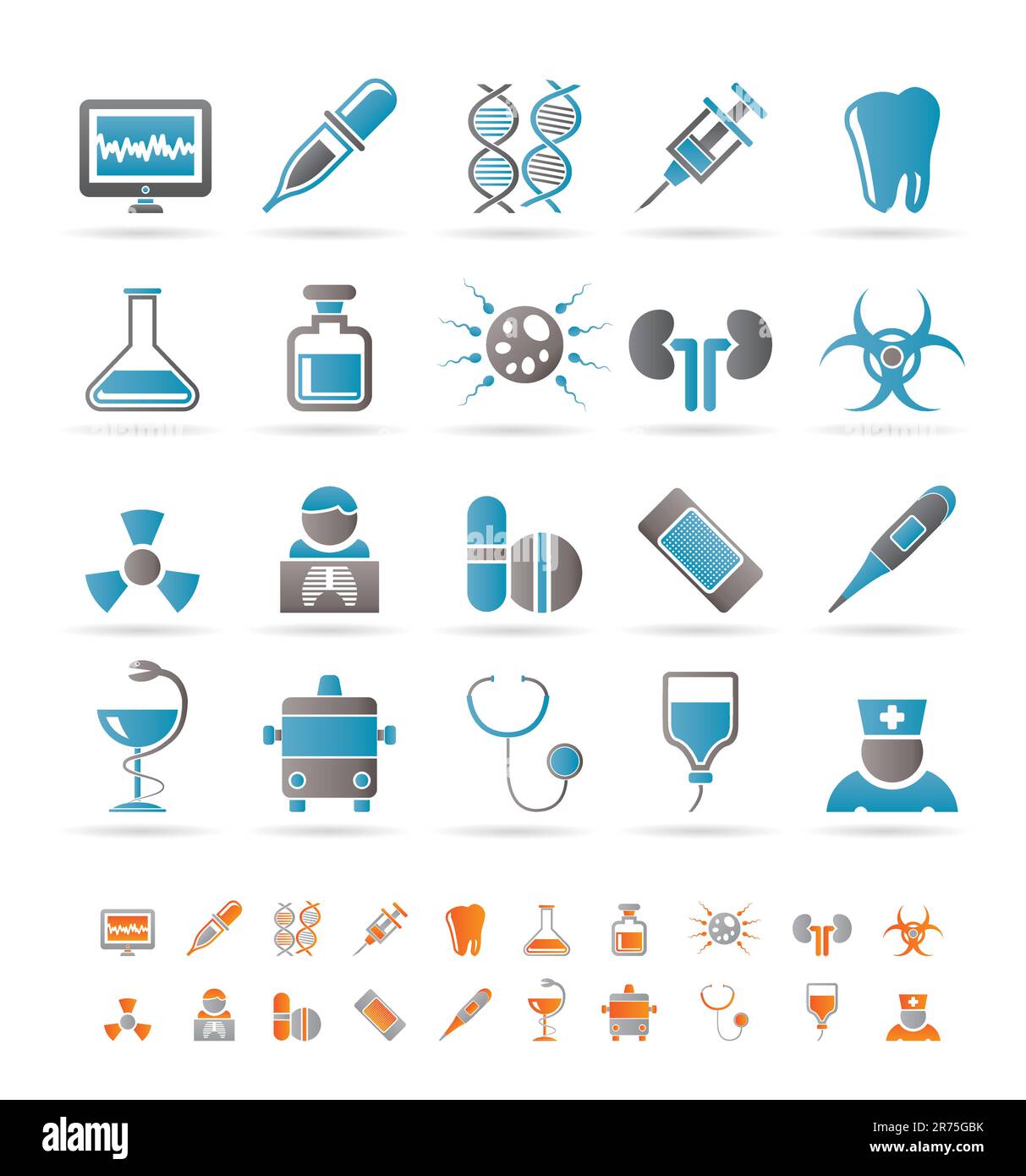 Healthcare, Medicine and hospital icons - vector icon set Stock Vector ...