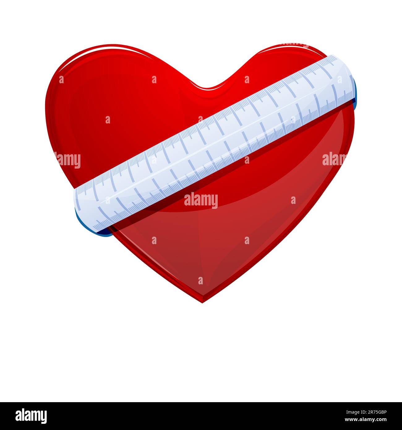 illustration of heart with ring on white background Stock Vector Image ...