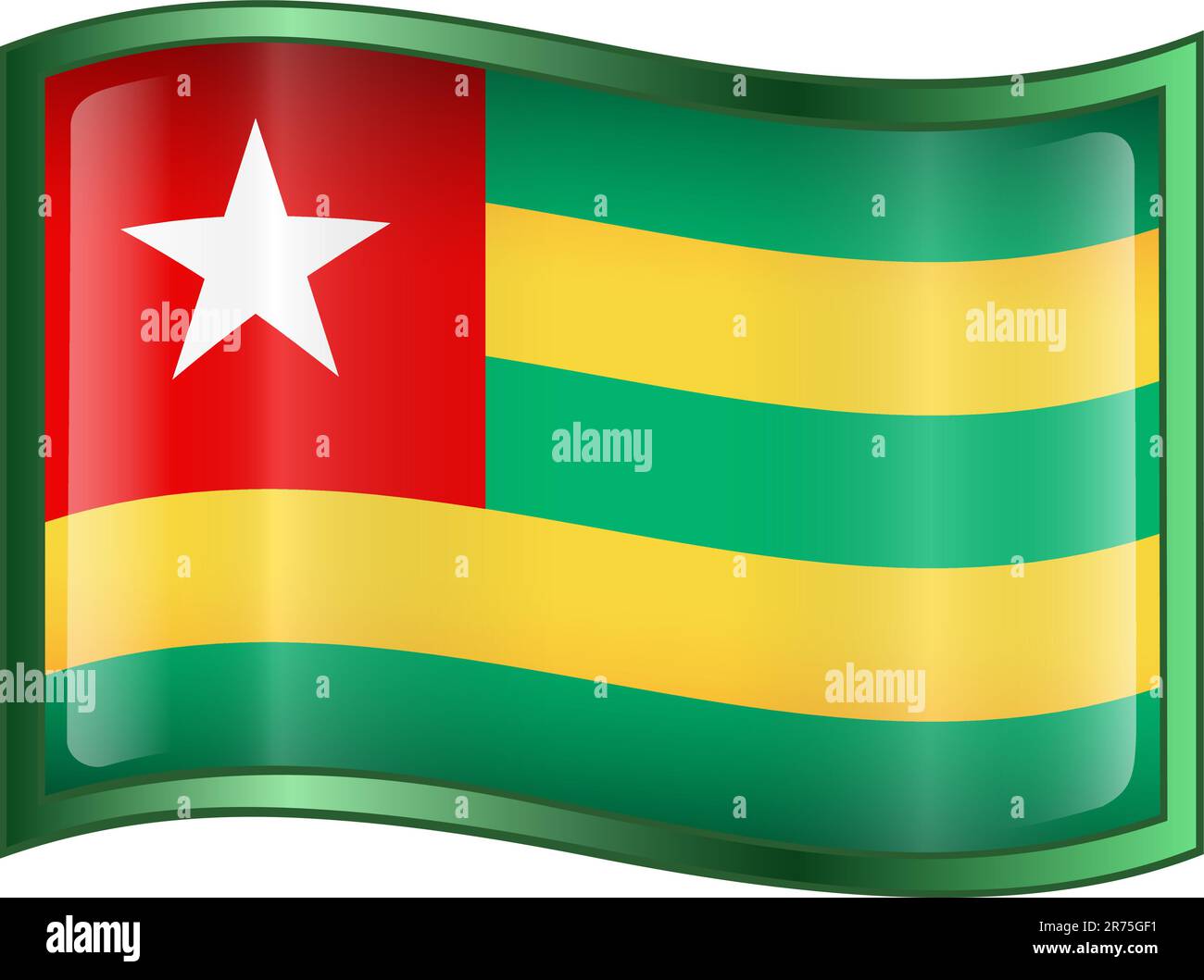 Togo waving flag Stock Vector Images - Alamy