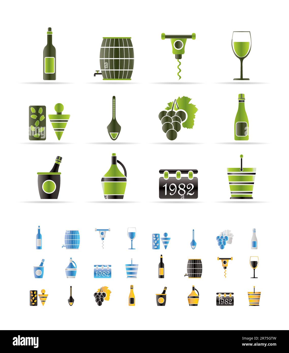 Wine Icons - Vector Icon Set Stock Vector Image & Art - Alamy