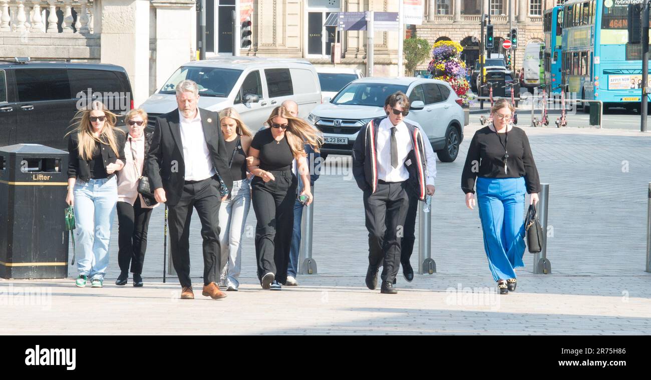 Liverpool, UK. 13th June, 2023. Family members, including father ...