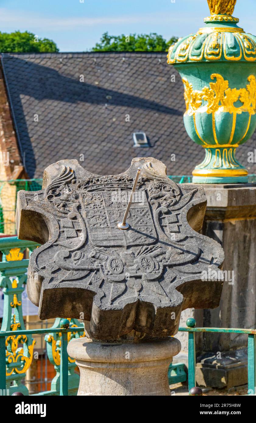 Sundial in the Lower Orangery in the Palace Garden, Weilburg an der ...