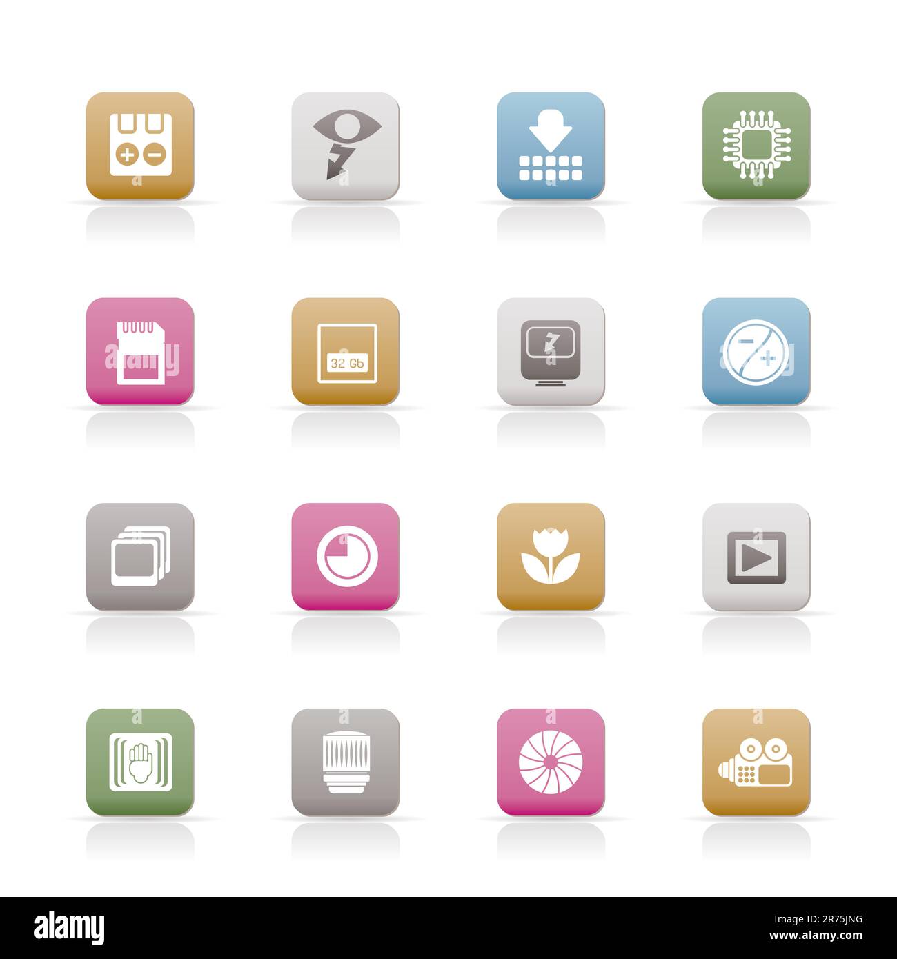 Digital Camera Performance - Vector Icon Set Stock Vector Image & Art ...