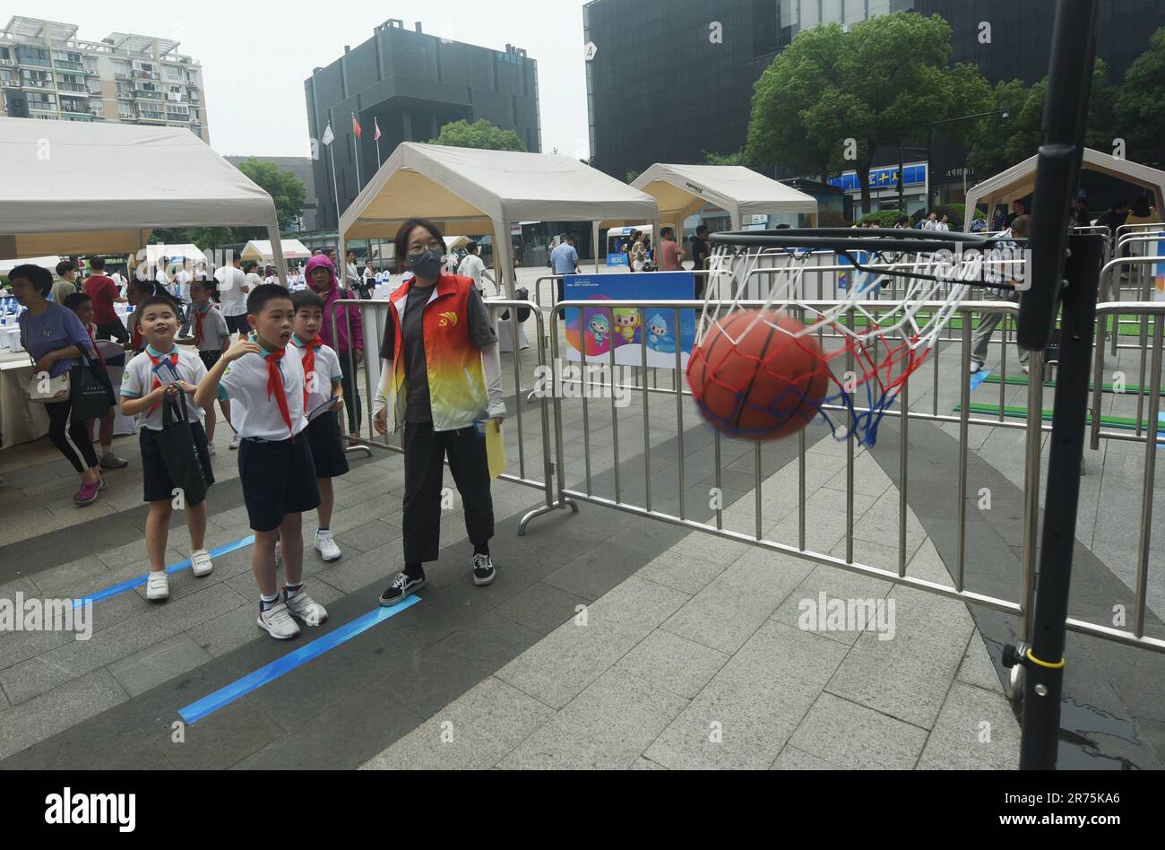 HANGZHOU, CHINA JUNE 13, 2023 - A primary school student takes part in ...