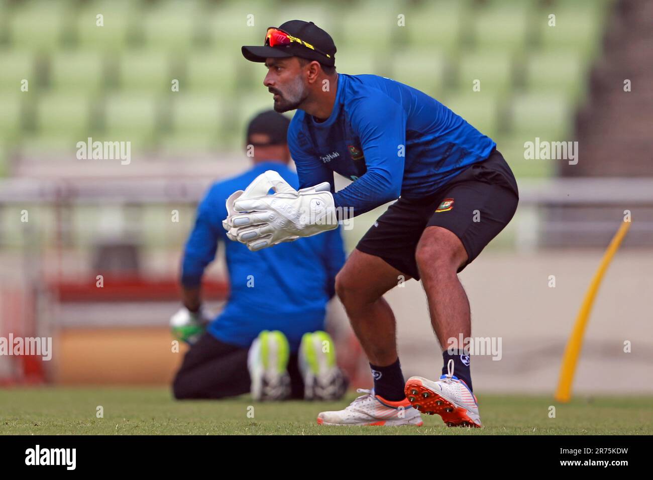 Bangladeshi Test Captain Litton Das during practice session at the Sher ...