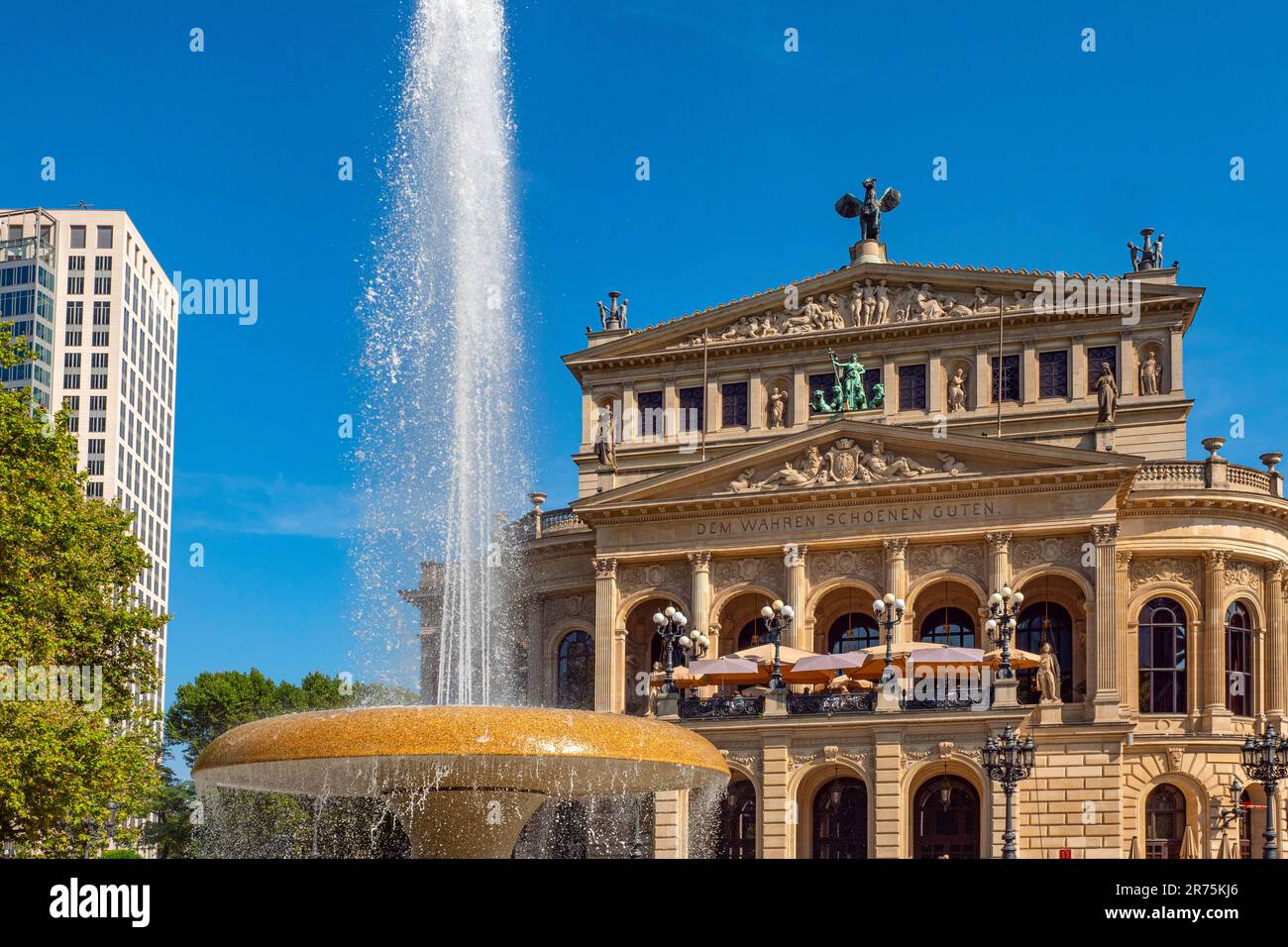 Opernplatz with opera tower hi-res stock photography and images - Alamy