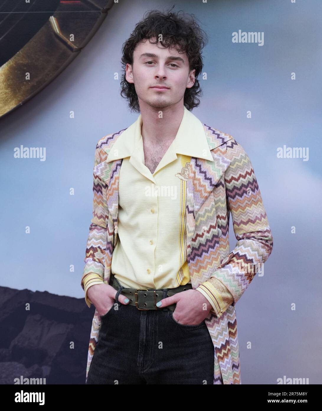 Los Angeles, USA. 12th June, 2023. Wyatt Oleff arrives at the Warner Bros. THE FLASH Los Angeles ...