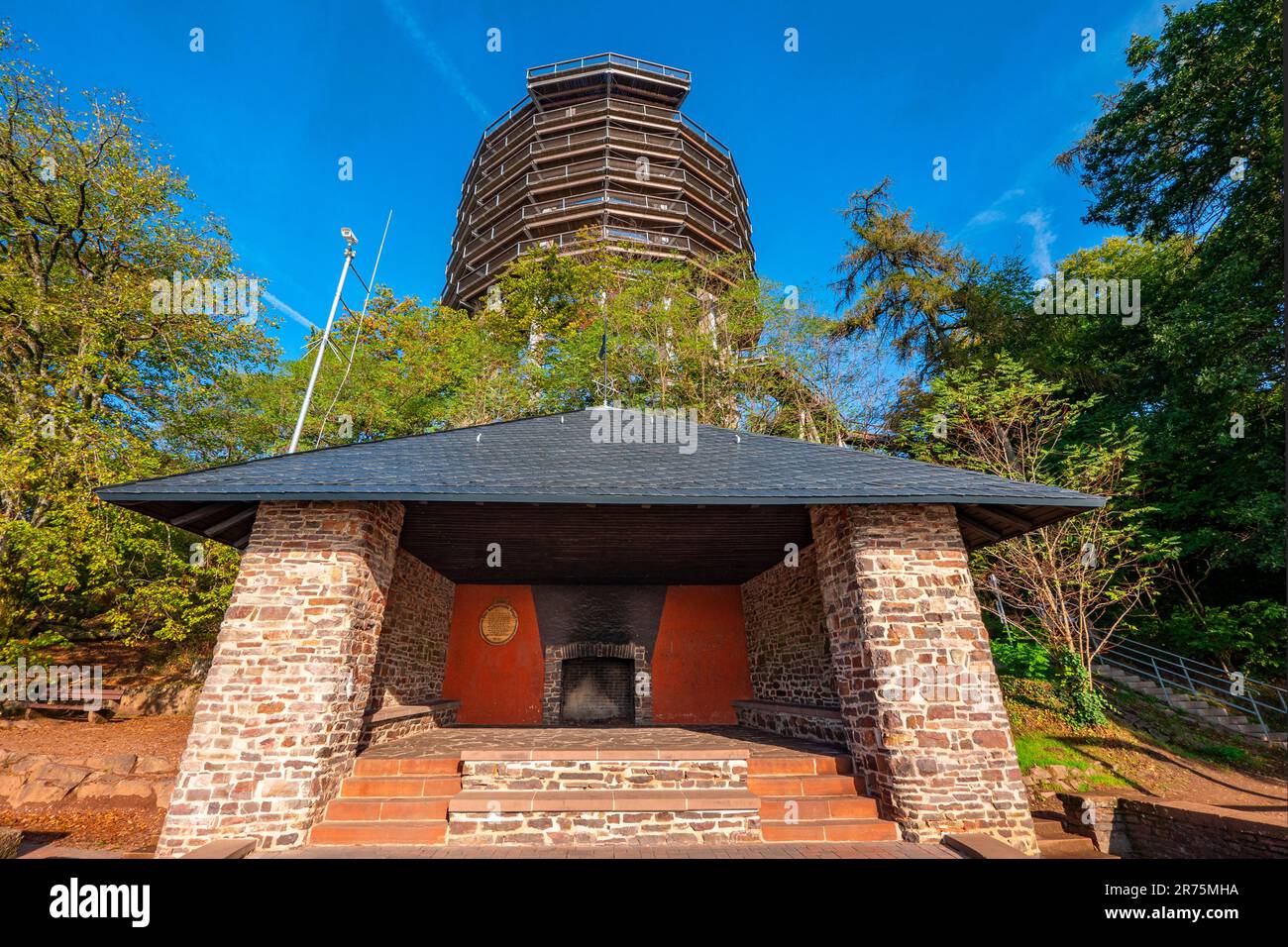 Viewpoint Cloef with tree top walk Saarschleife in Mettlach-Orscholz ...