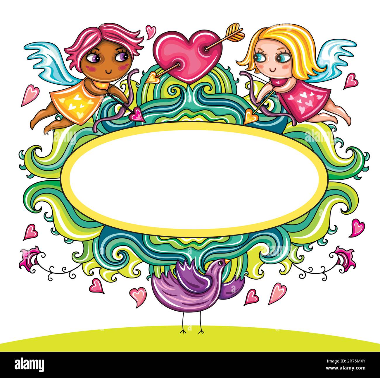 Banner with angels Stock Vector Images - Alamy