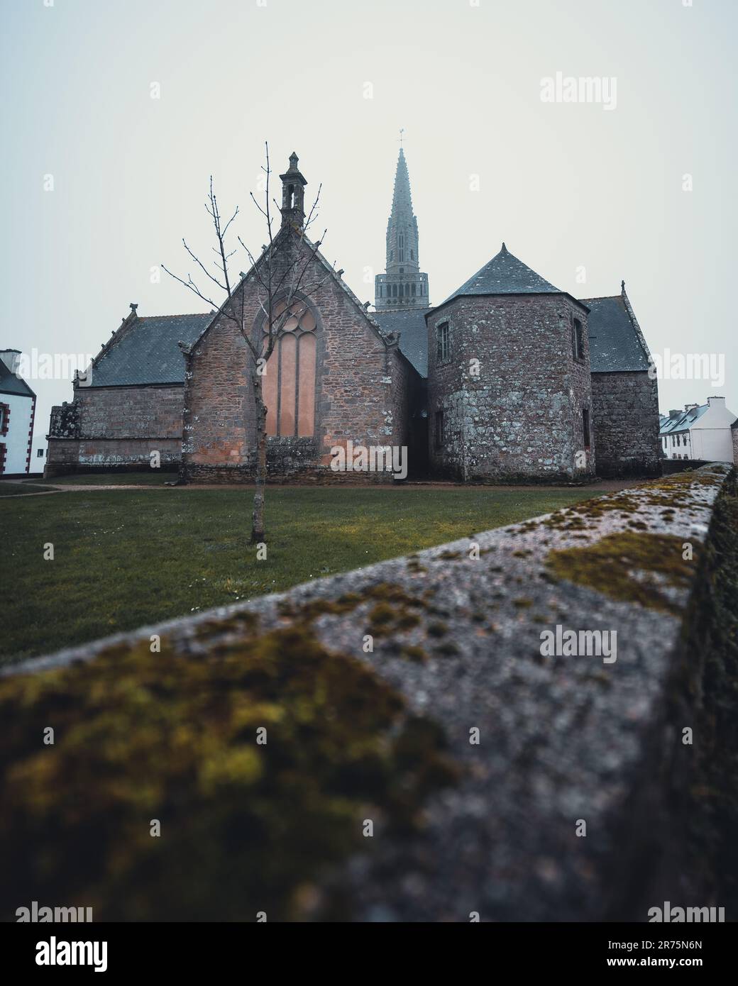 A picturesque rural church in England, featuring a bell tower and ...