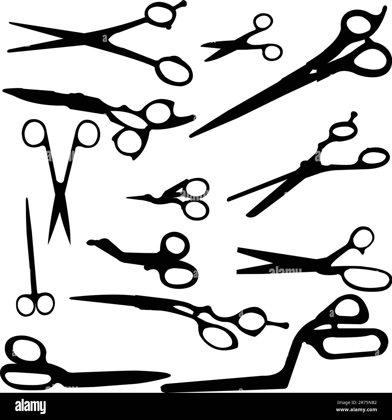 scissors collection - vector Stock Vector Image & Art - Alamy