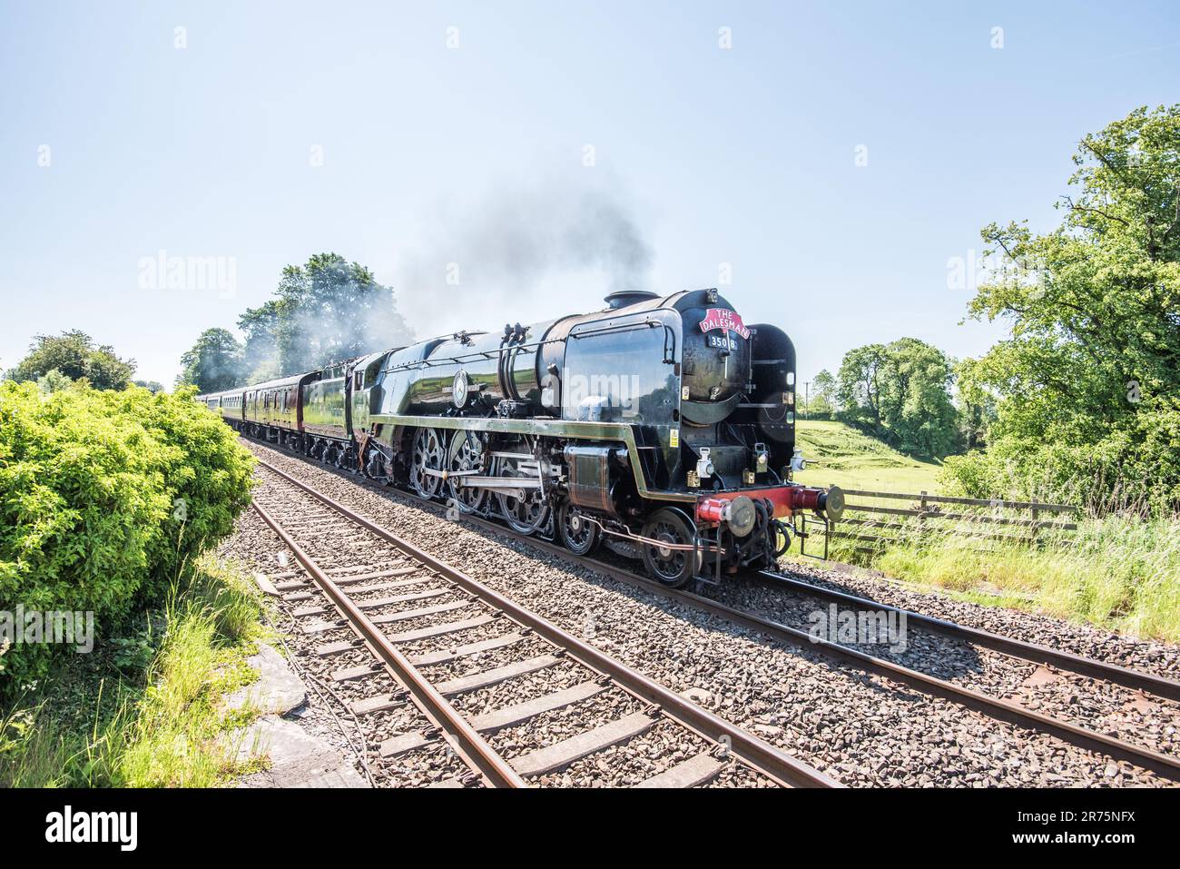 British India Line preserved steam train as 'The Dalesman' passing ...