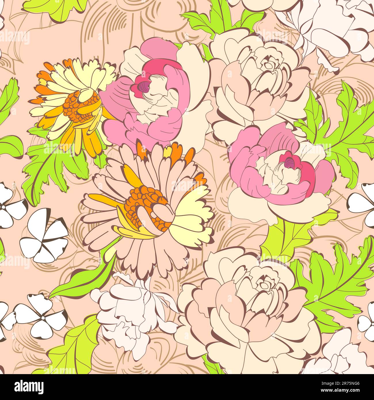 Summer seamless wallpaper Stock Vector Image & Art - Alamy