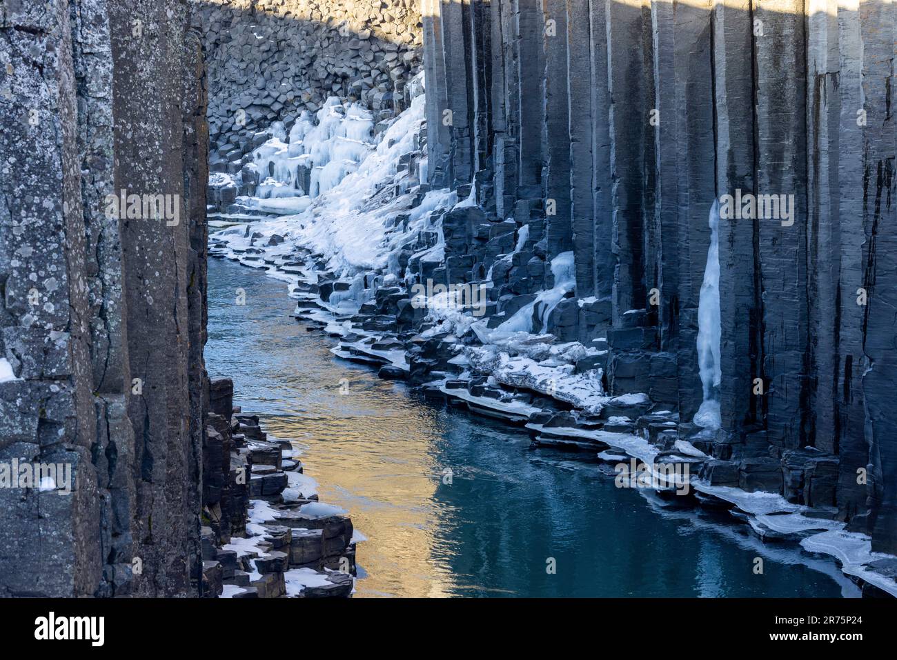 Studlagil canyon rocks hi-res stock photography and images - Alamy
