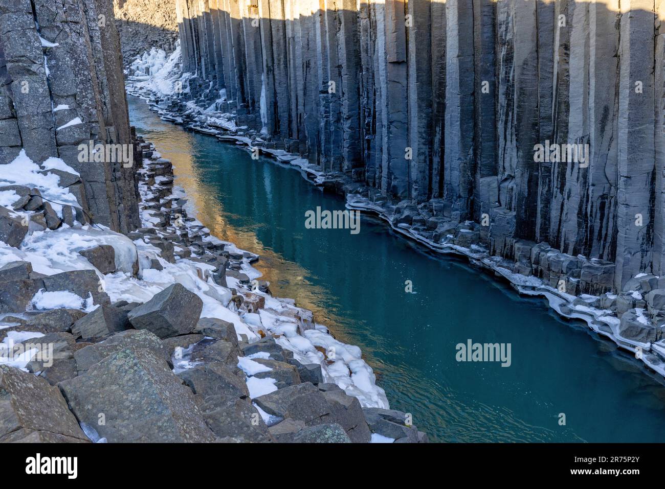 Studlagil canyon basalt columns hi-res stock photography and images - Alamy