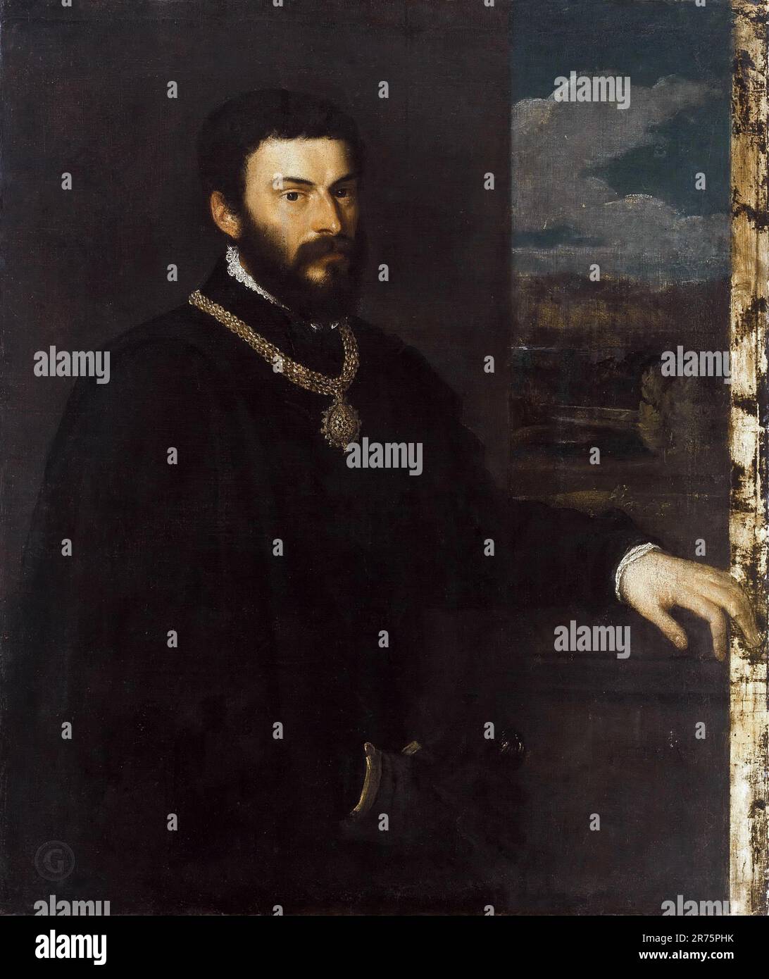 Portrait of Count Antonio Porcia e Brugnera Titian (Tiziano Vecellio ...