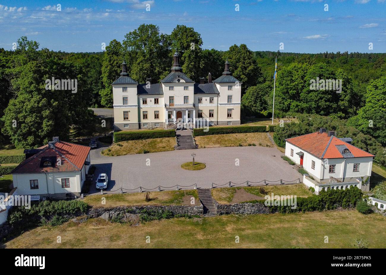 Stenhammar Palace in Flen, Sweden, was built 1658. King Carl XVI Gustaf ...