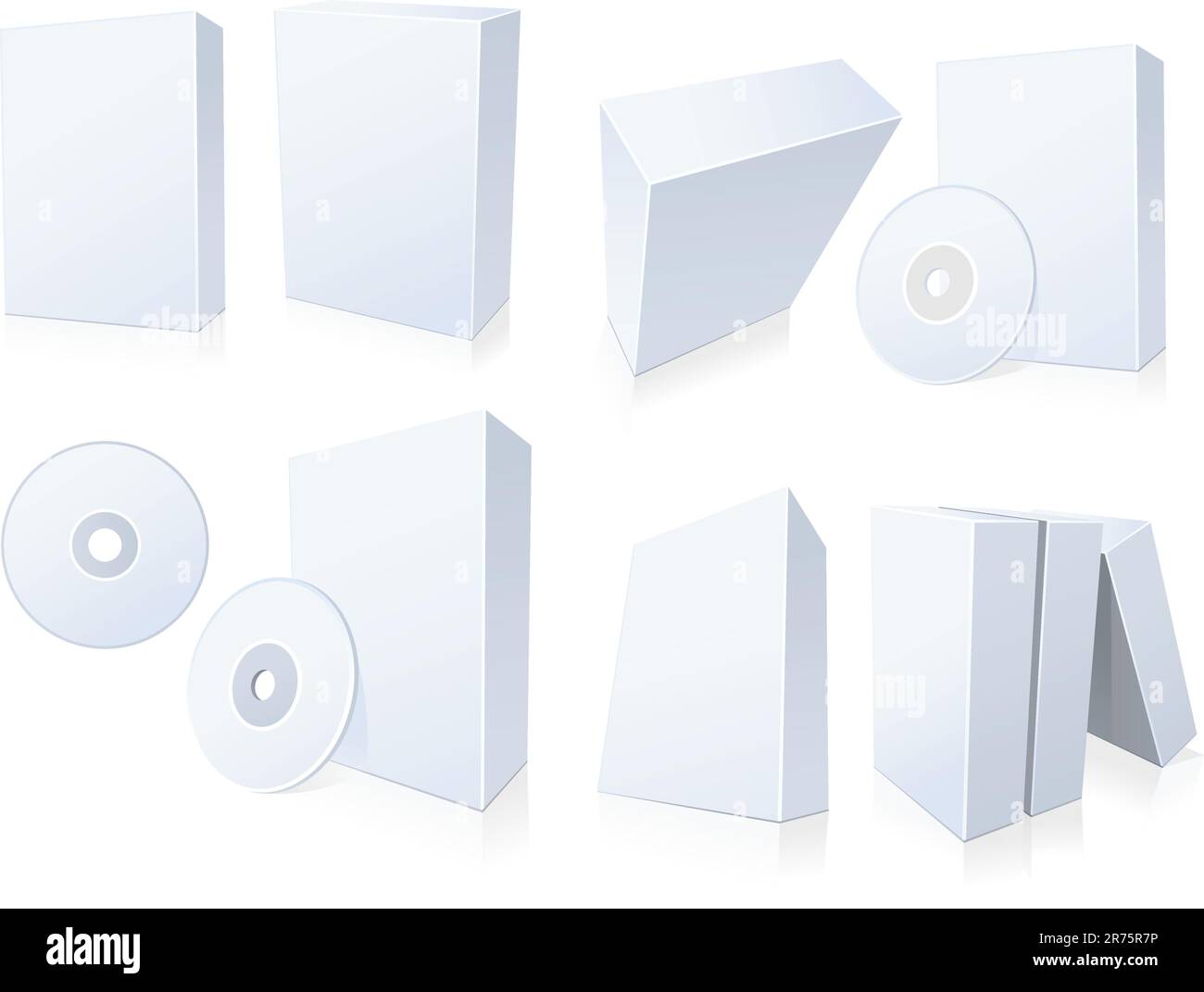 Software boxes in different positions with CD Stock Vector Image & Art ...