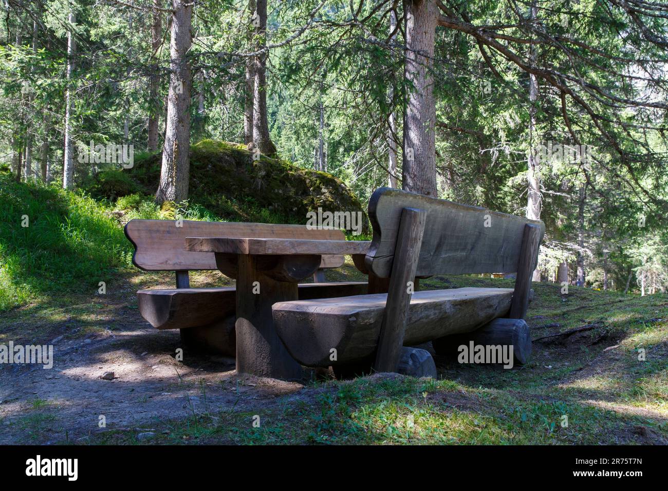 Resting place at the circular hiking trail Natura Mystica, Heiligenblut ...