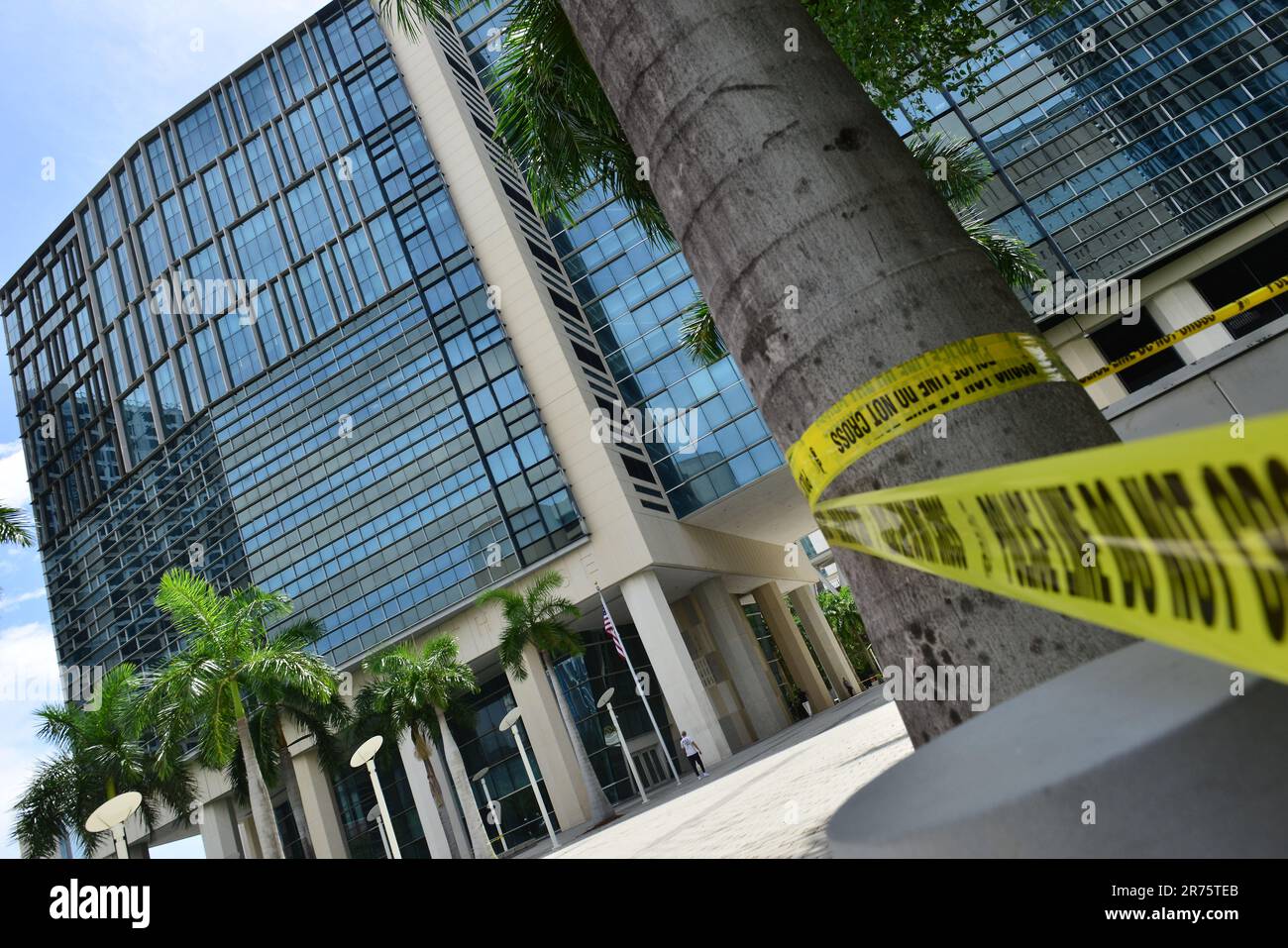 MIAMI, FLORIDA - JUNE 12: Department of Homeland Security set up a ...