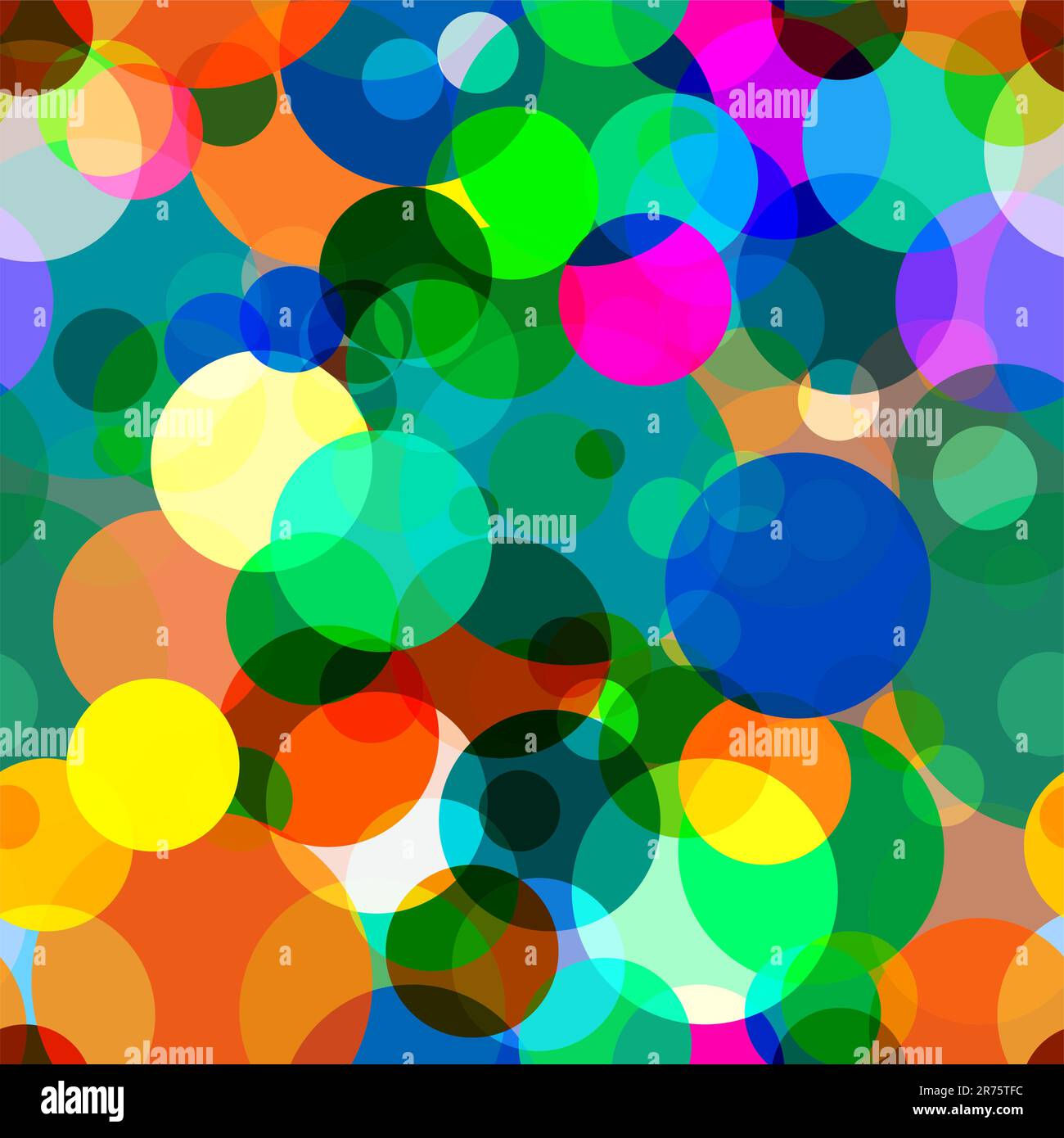 Seamless texture - color iridescent circles of the different size Stock ...