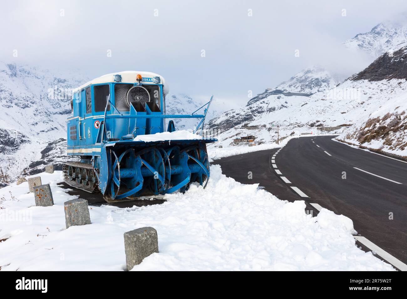 snow blower, rotary blower system Wallack, Großglockner high alpine ...