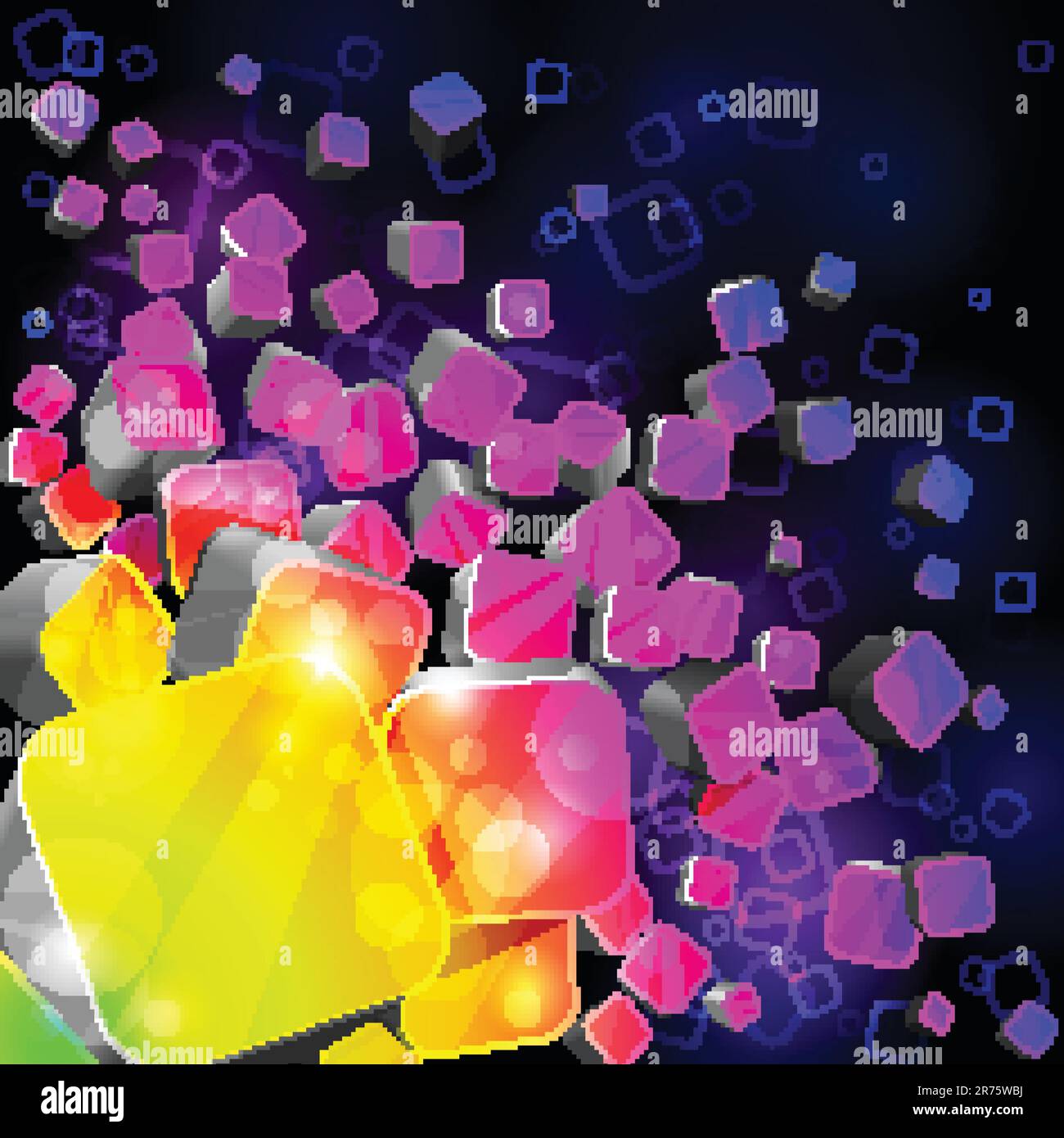 3d bright abstract background - vector illustration Stock Vector Image ...