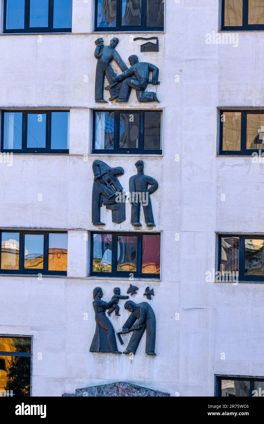 Oviedo, Asturias, Spain - February 12, 2023: Mural of Work by Goico ...