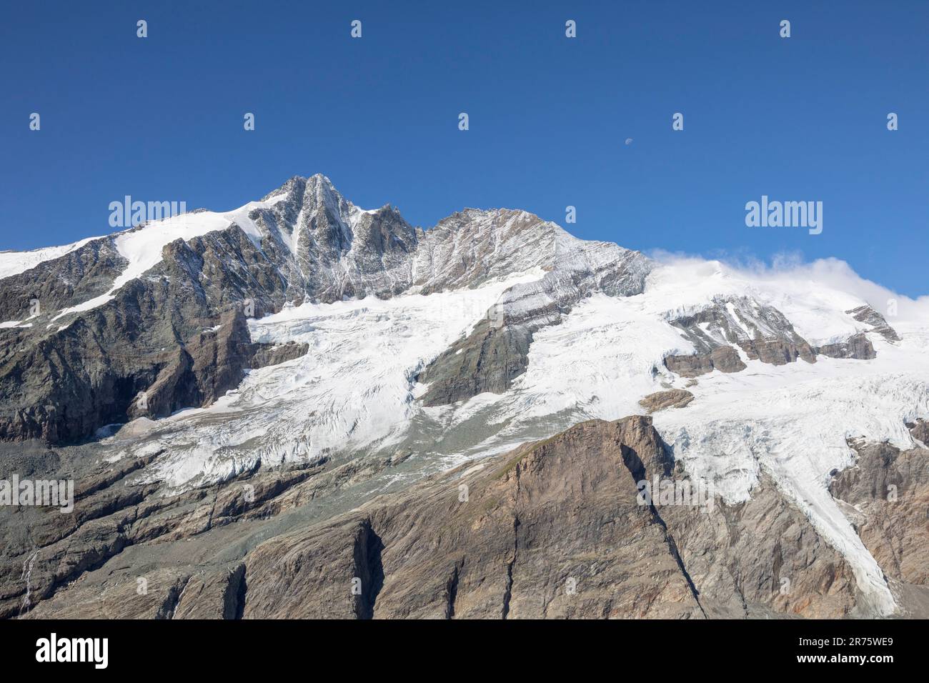 Großglockner north side, snow, rock, glacier Stock Photo - Alamy