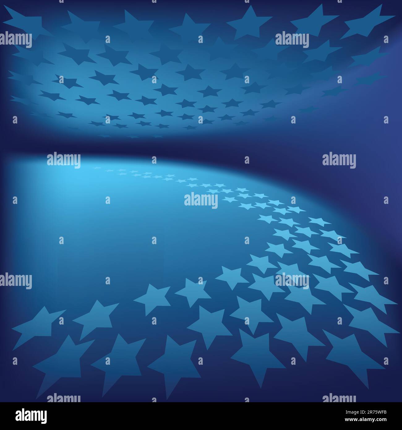 abstract blue background stars with perspective effect Stock Vector ...
