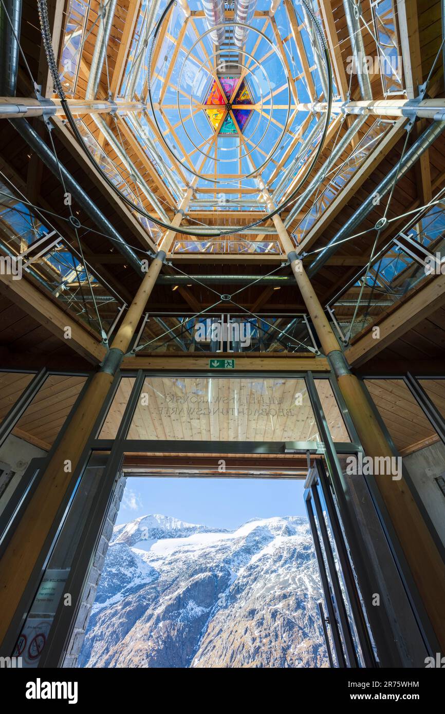 Wilhelm Swarovski Observatory, interior view, tower roof view from ...