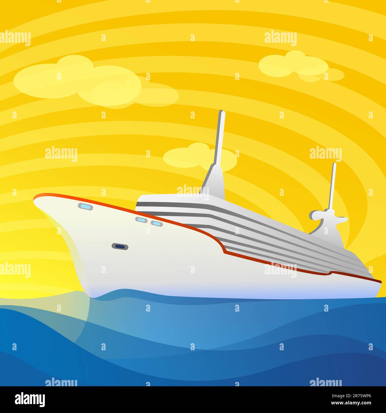 illustration of abstract ship in sea Stock Vector Image & Art - Alamy
