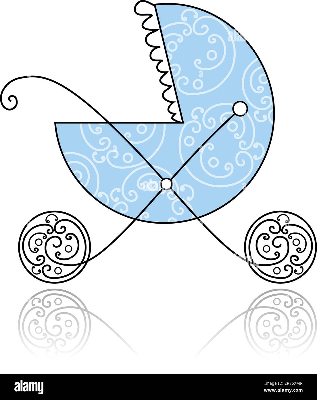 Baby buggy blue for your design Stock Vector Image & Art - Alamy