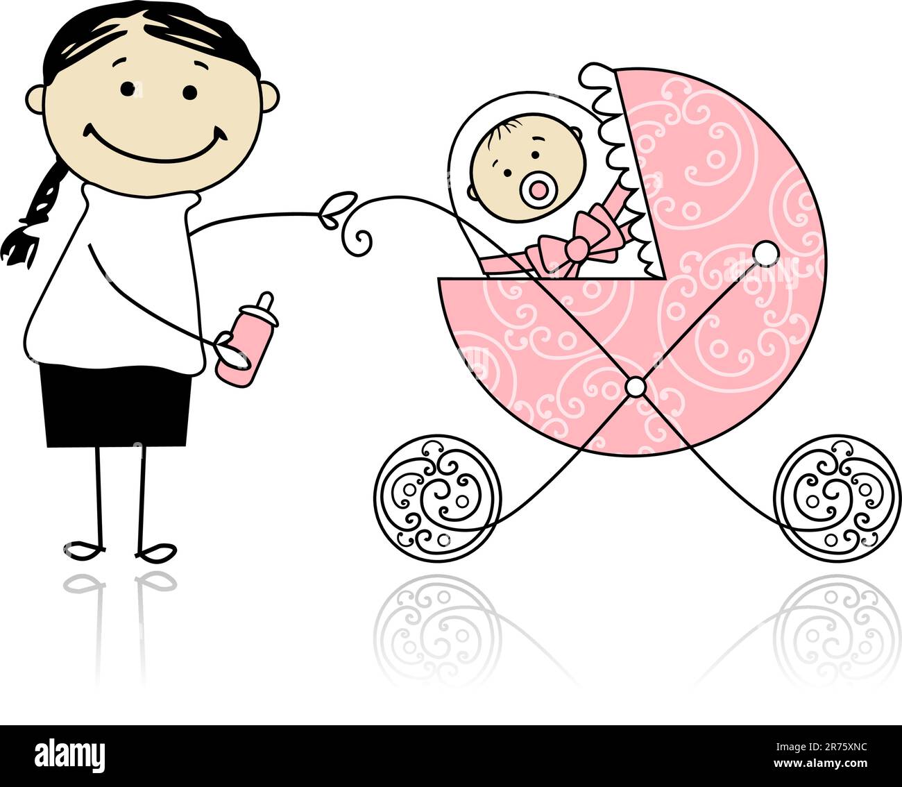 Mother daughter baby in Cut Out Stock Images & Pictures - Alamy