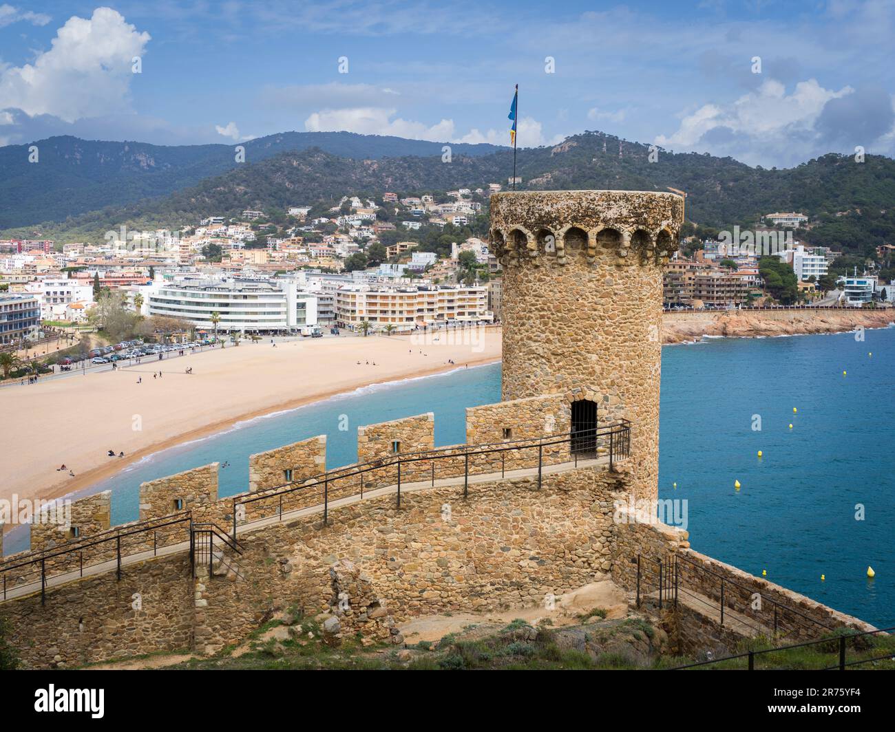 Spain, Costa Brava, Tossa de Mar, Castle Stock Photo - Alamy