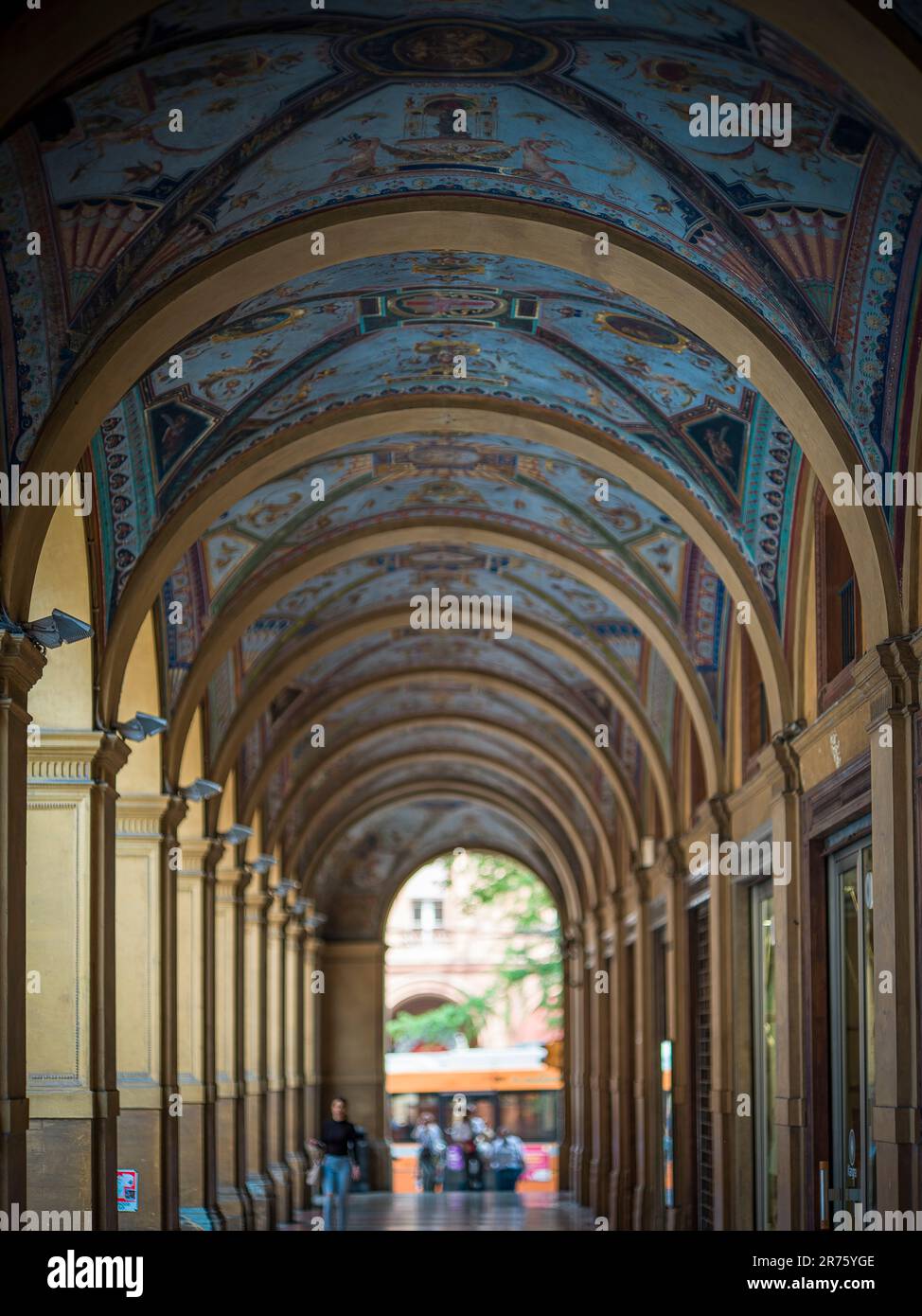 Italy, Bologna, arcade, ceiling painting Stock Photo - Alamy
