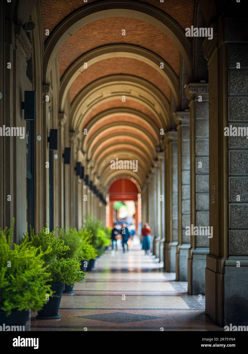 Italy, Bologna, city center, arcades Stock Photo - Alamy