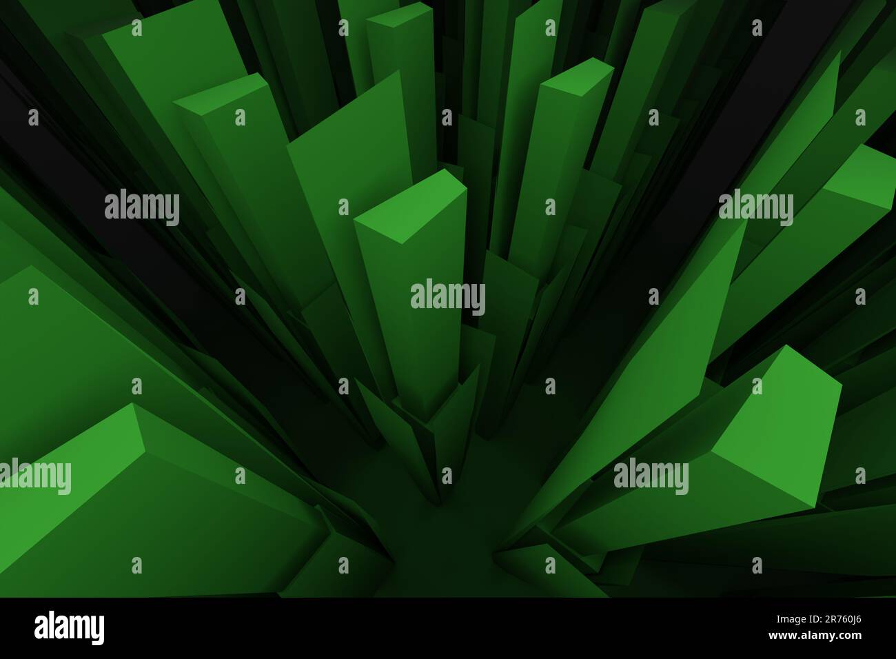 3d rendering abstract background of randomly positioned tall structures ...