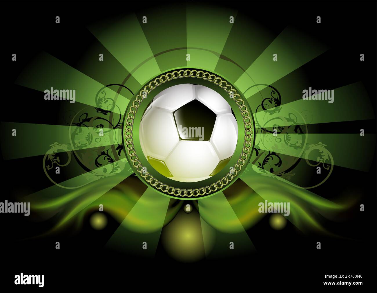 Soccer ball on grunge background, element for design Stock Vector Image ...