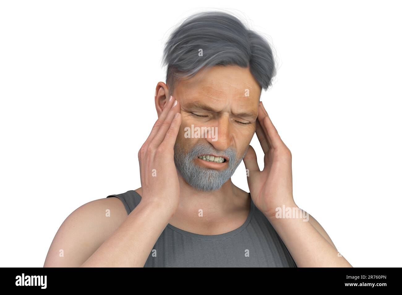 Headache, computer illustration Stock Photo - Alamy