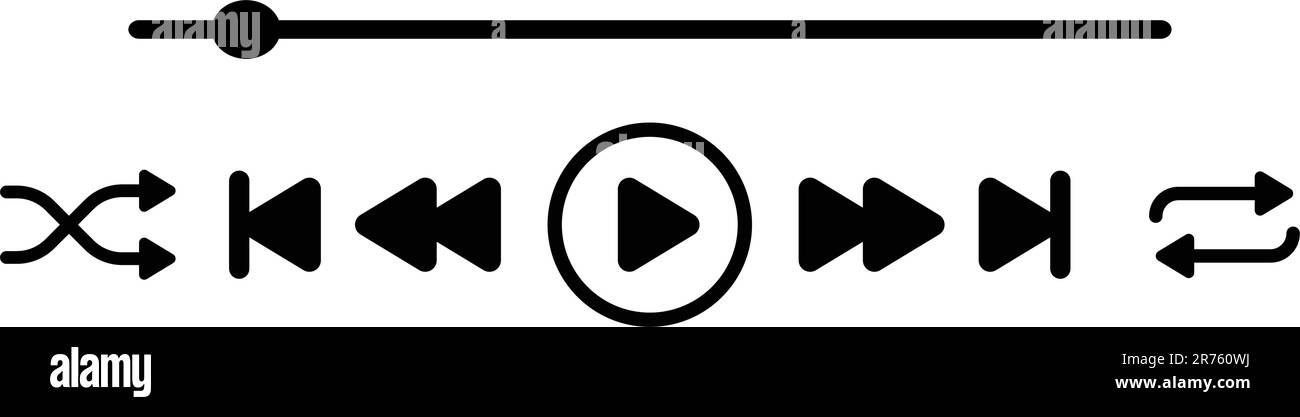 Music player elements set design Stock Vector Image & Art - Alamy