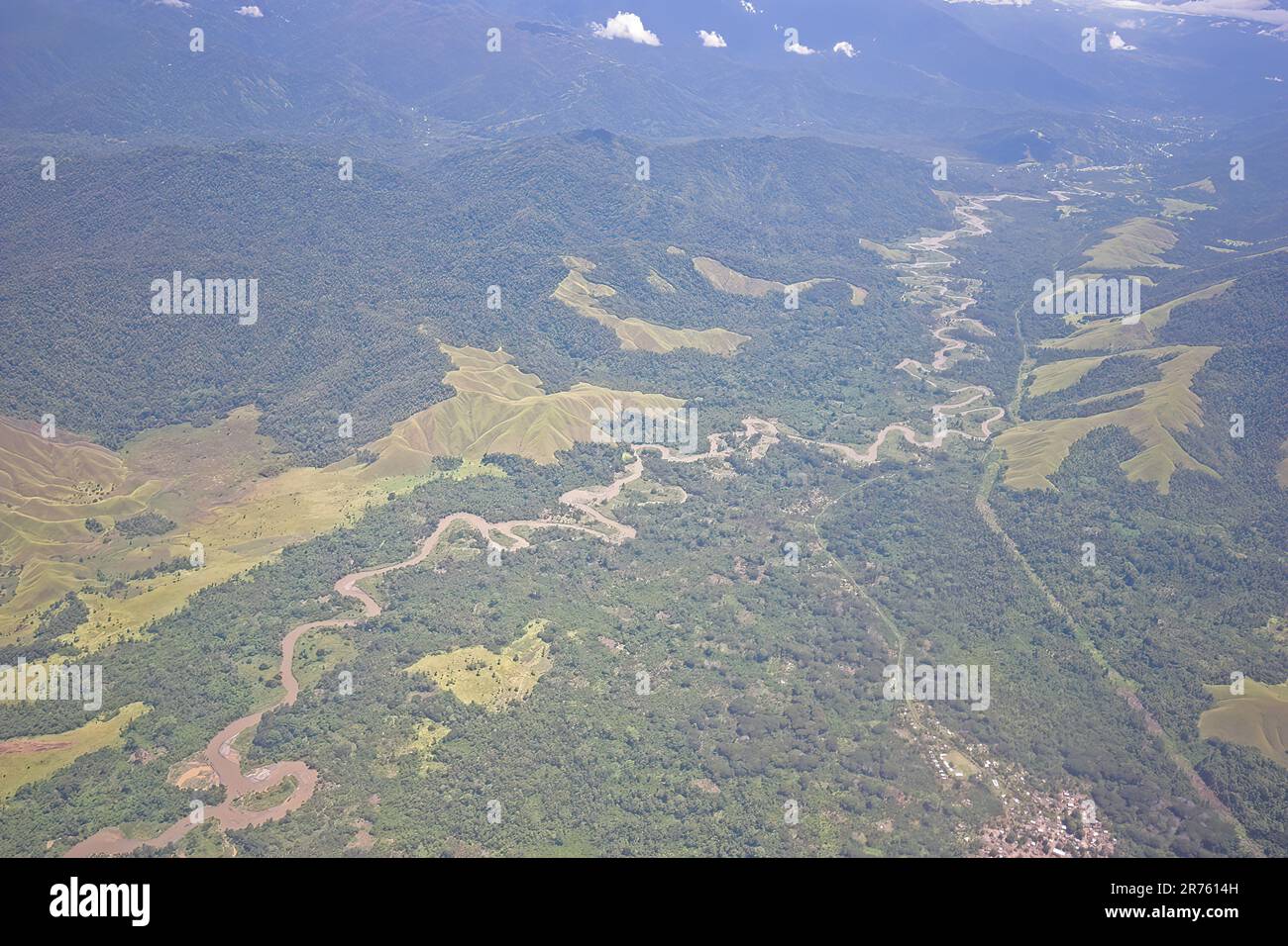 PNG - Morobe from the air Stock Photo - Alamy
