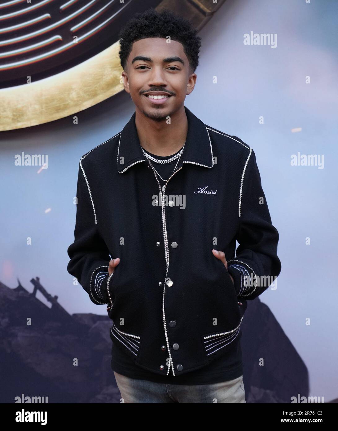 Los Angeles, USA. 12th June, 2023. Miles Brown arrives at the Warner Bros. THE FLASH Los Angeles ...