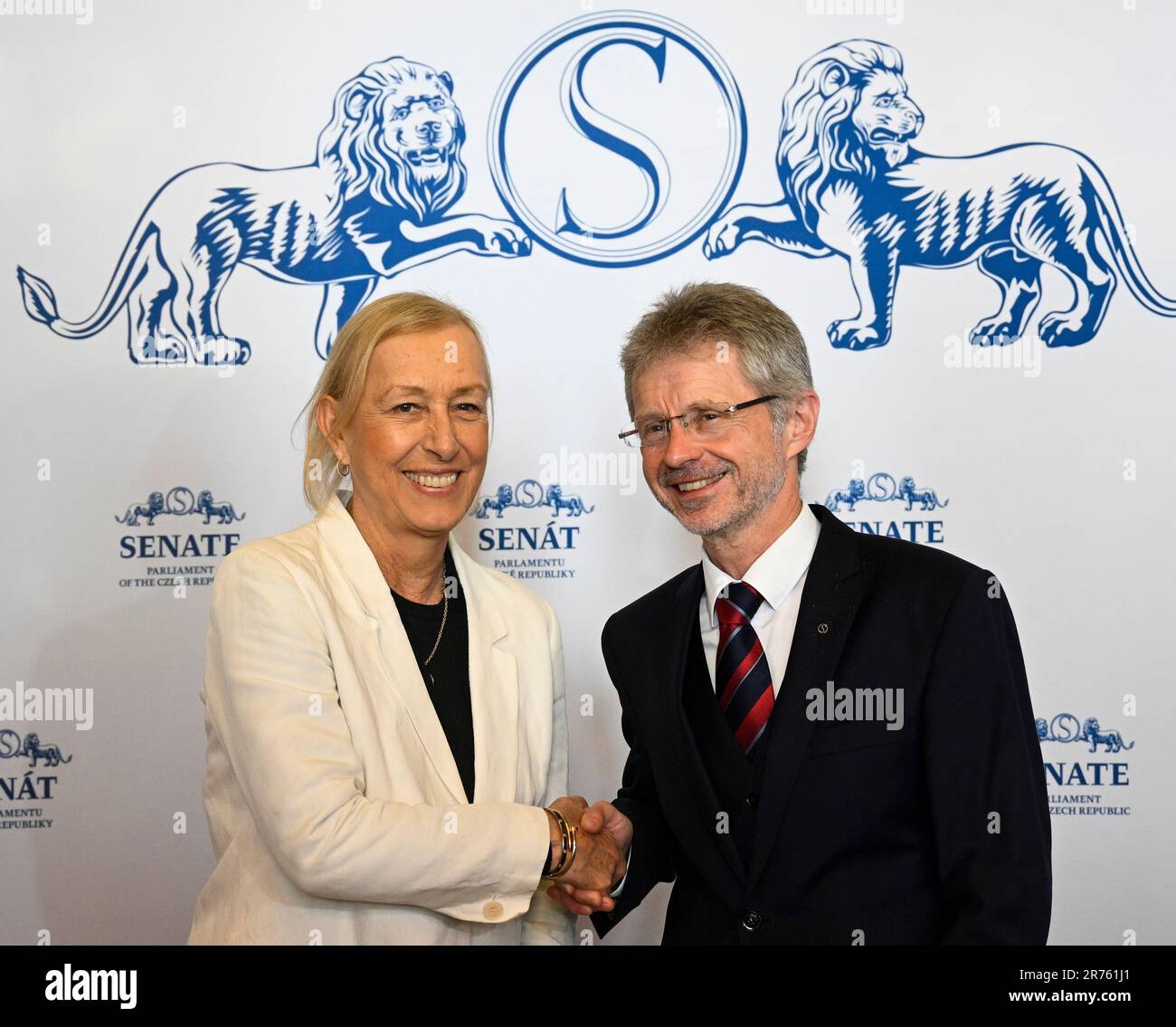 Prague, Czech Republic. 13th June, 2023. Senate chairman Milos Vystrcil ...